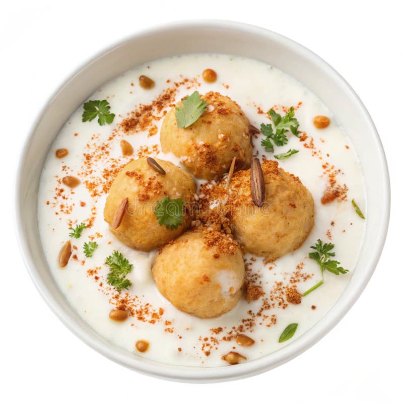 Dahi Wada or Dahi Bhalla Isolated on White Background Stock ...