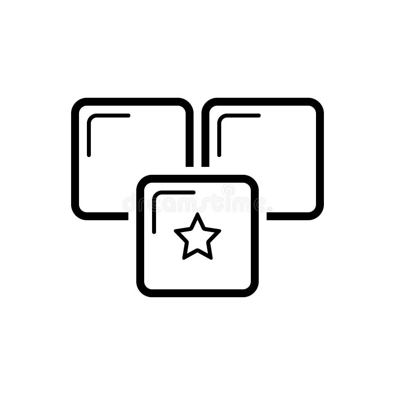 Black Line Icon for Popular Item, Elements and Object Stock Vector ...