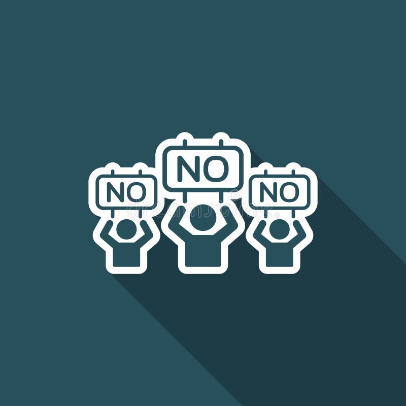 Popular Manifestation with Signboards - Vector Web Icon Stock Vector ...