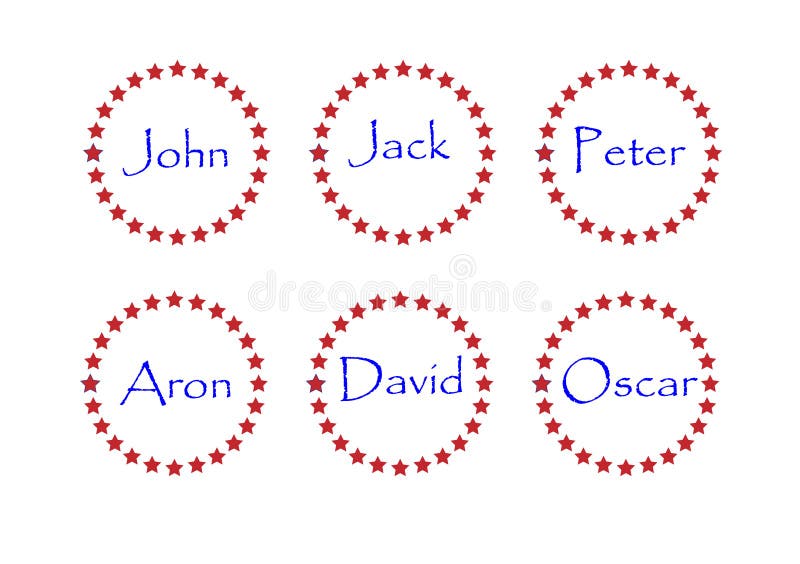 Popular names stock illustration. Illustration of circle - 100145687
