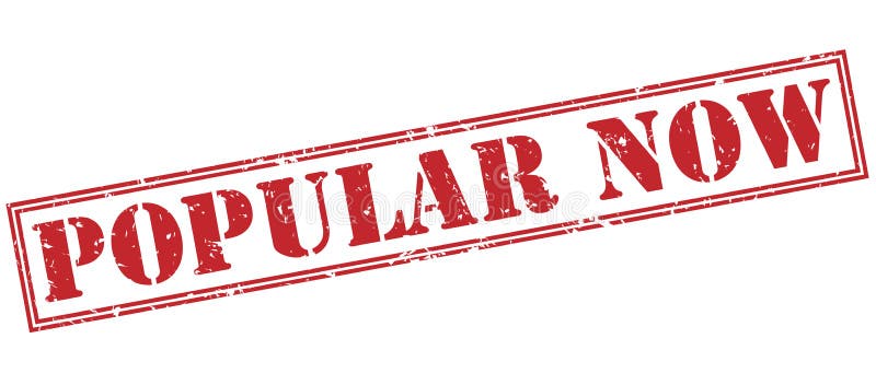 Popular now red stamp stock illustration. Illustration of grungy - 96587145