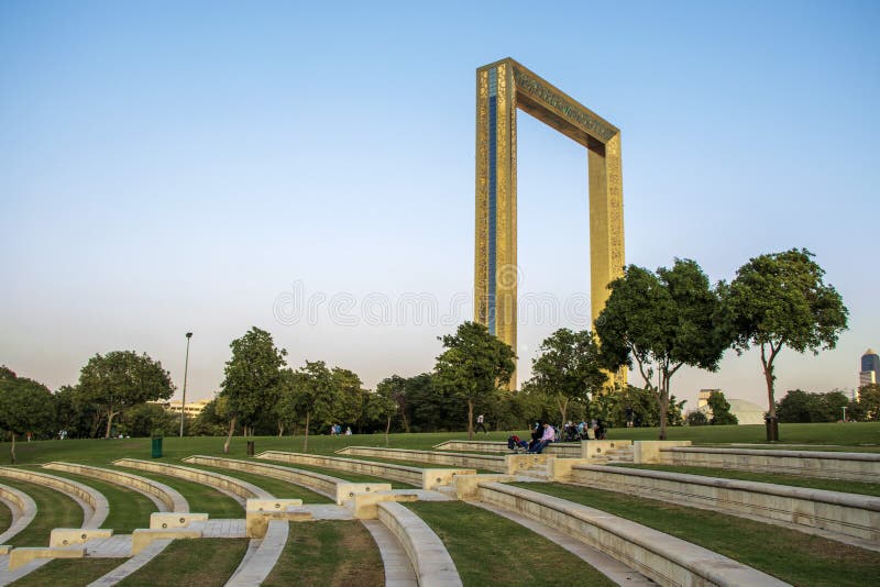 Popular Sightseeing and Attraction Building Known As Dubai Frame. UAE ...
