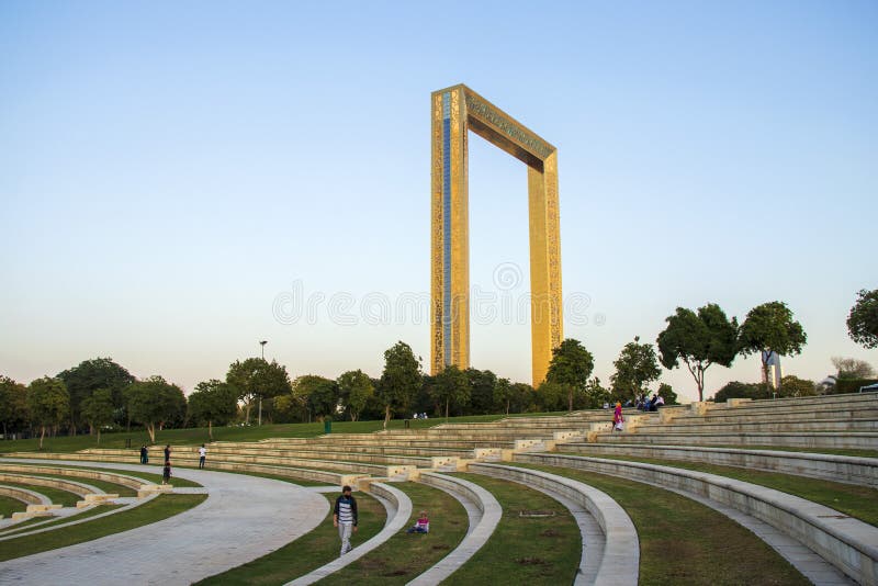Popular Sightseeing and Attraction Building Known As Dubai Frame. UAE ...