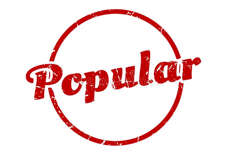 Popular Sign. Popular Round Vintage Stamp Stock Vector - Illustration ...