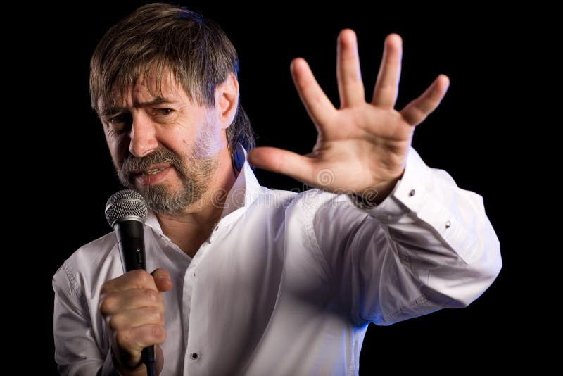 Popular singer stock image. Image of karaoke, microphone - 25062783