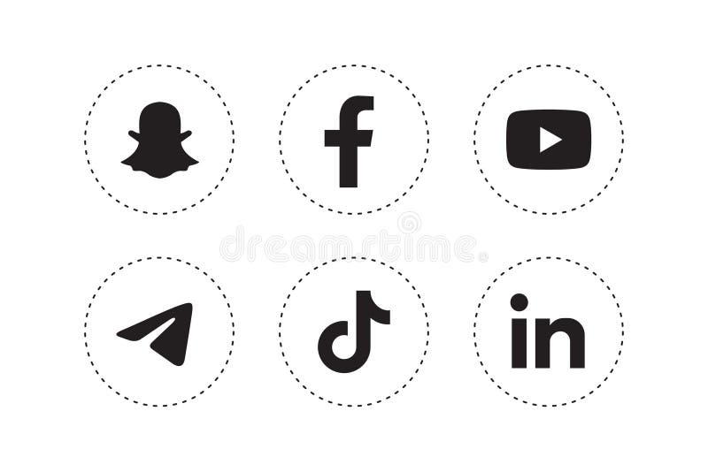 Popular Social Media Icon Editable Vector Editorial Stock Photo ...