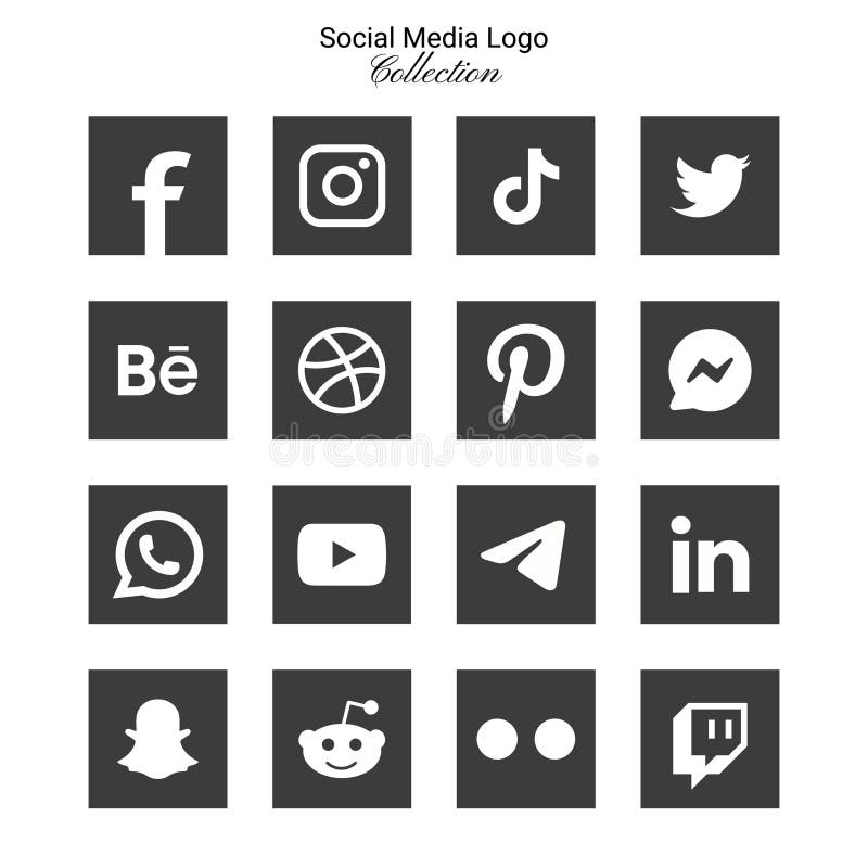 Popular Social Network Logo Icons Collection Editorial Photo ...