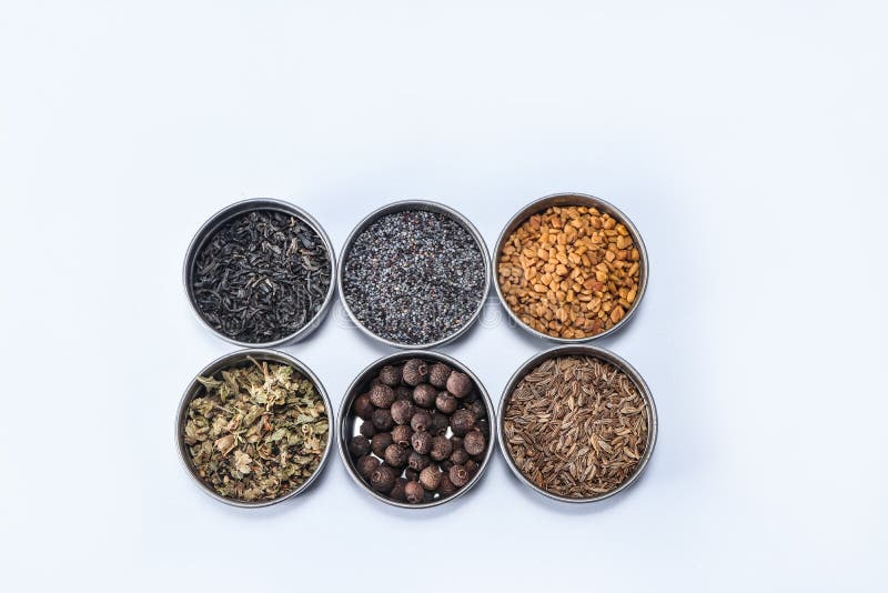 Picture of Basic Spices for Home Cooking Stock Photo - Image of ...