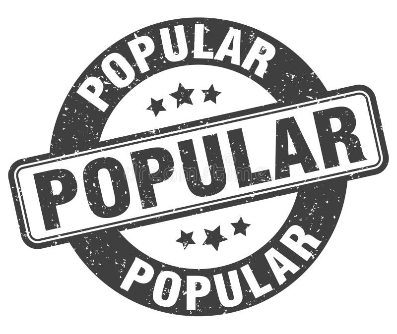 Popular Stamp. Popular Label. Round Grunge Sign Stock Vector ...