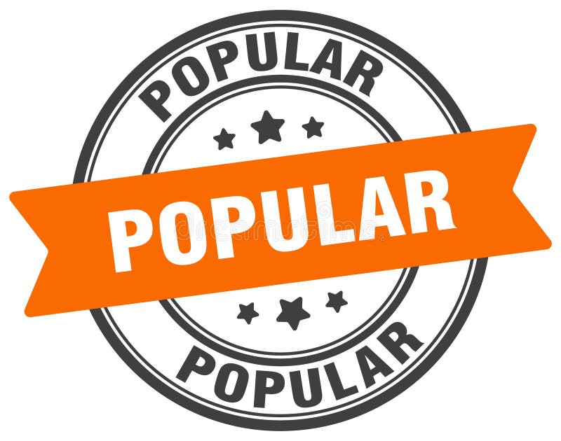 Popular Stamp. Popular Label on Transparent Background. Round Sign ...