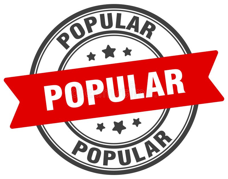 Popular Stamp. Popular Label on Transparent Background. Round Sign ...