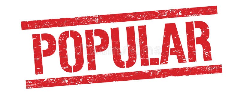 POPULAR Text on Red Vintage Lines Stamp Stock Illustration ...