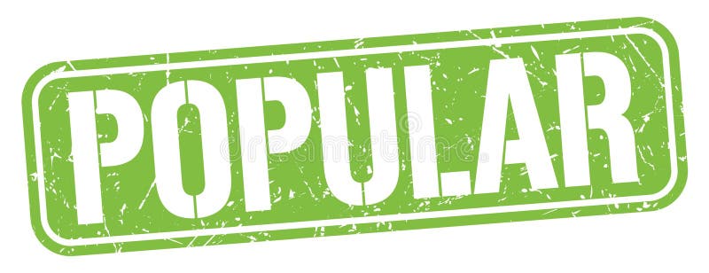 POPULAR Text Written on Green Stamp Sign Stock Illustration ...