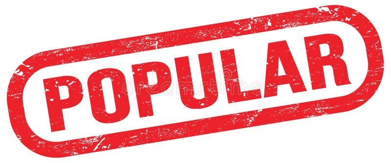 POPULAR, Text Written on Red Stamp Sign Stock Illustration ...