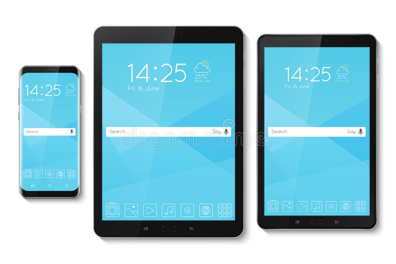 Popular Top Model of Modern Frameless Smartphone and Tablet ...