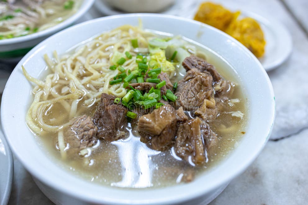 Popular Traditional Filipino Noodle Soup Mami Noodle Stock Photo ...