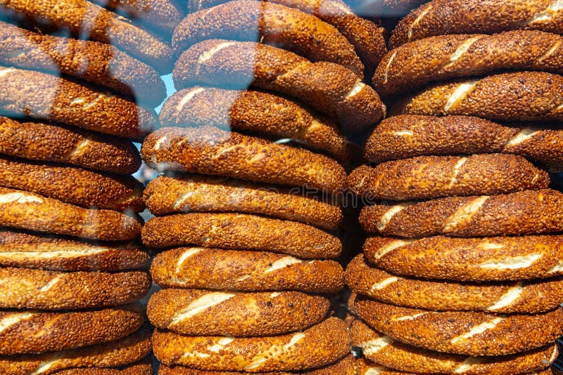 Popular Turkish Baked Bread Simit Stock Image - Image of tasty, snack ...