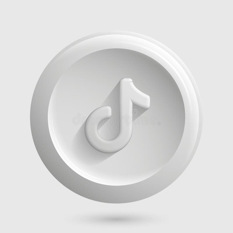 Popular Video Platform Icon. Social Media White 3D Logotype Editorial ...