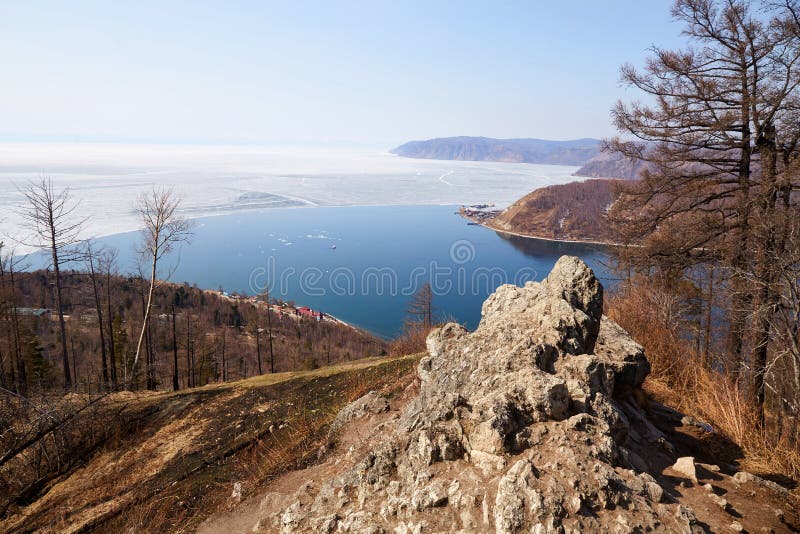 Source of the Angara River. Sentimental Ribbons on the Railing at the ...