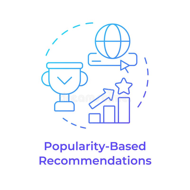 Popularity-based Recommendations Blue Gradient Concept Icon Stock ...
