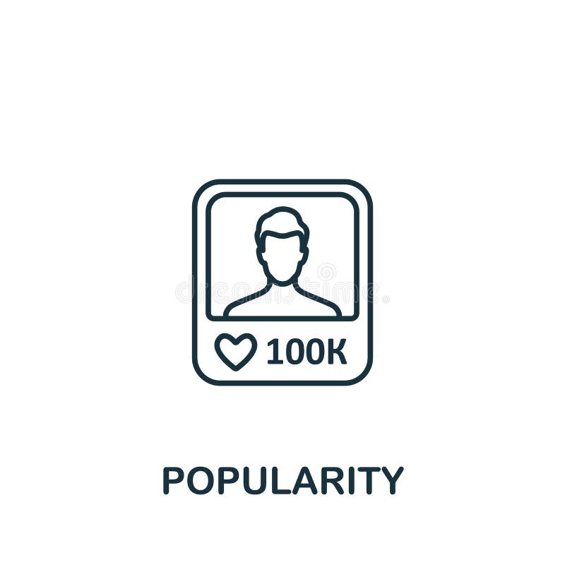 Popularity Flat Icon from Reputation Management Collection. Simple Line ...