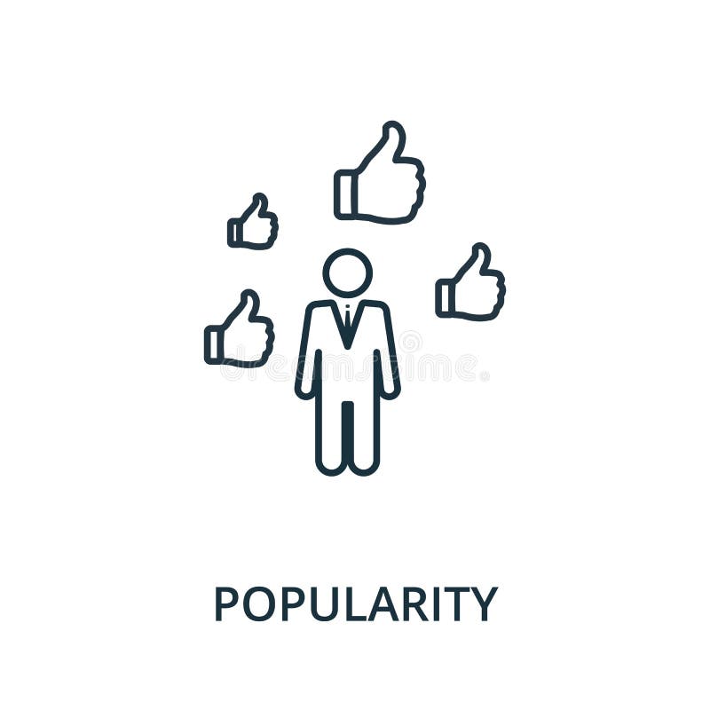 Popularity Icon. Line Style Element from Reputation Management ...