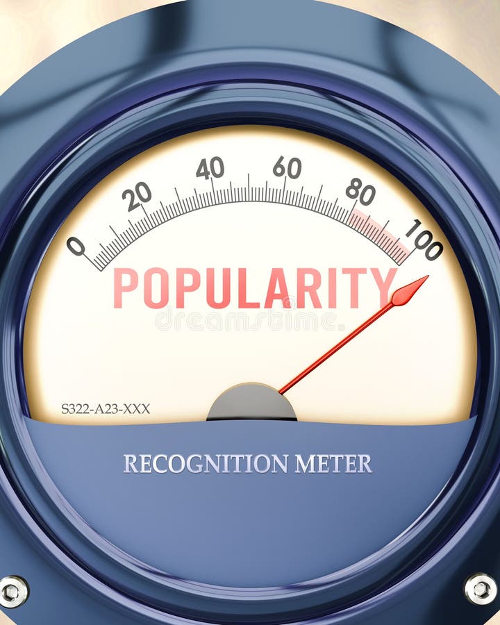 Popularity and Recognition Meter that is Hitting a Full Scale, Showing ... Popularity and Recognition Meter that is Hitting a Full Scale, Showing ...