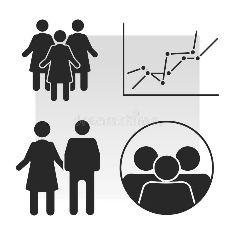 Population analytics icon stock vector. Illustration of social - 231506913