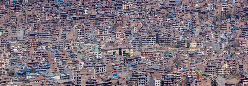 Population Density Kathmandu Nepal Panorama Editorial Photo - Image of ...