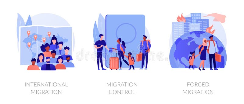 Population Displacement, Refugees Abstract Concept Vector Illustrations ...