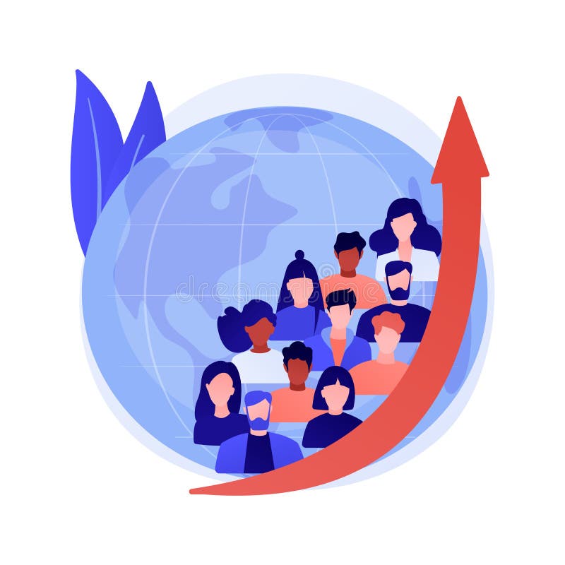 Population Growth Abstract Concept Vector Illustration. Stock Vector ...