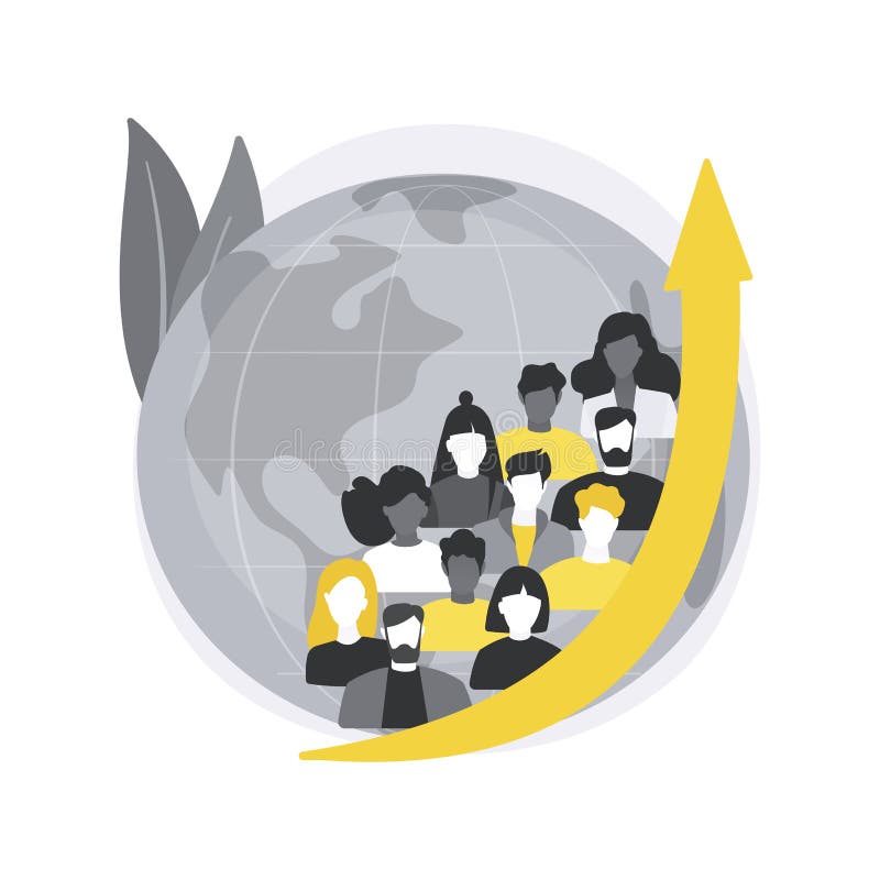 Population Growth Abstract Concept Vector Illustration. Stock ...
