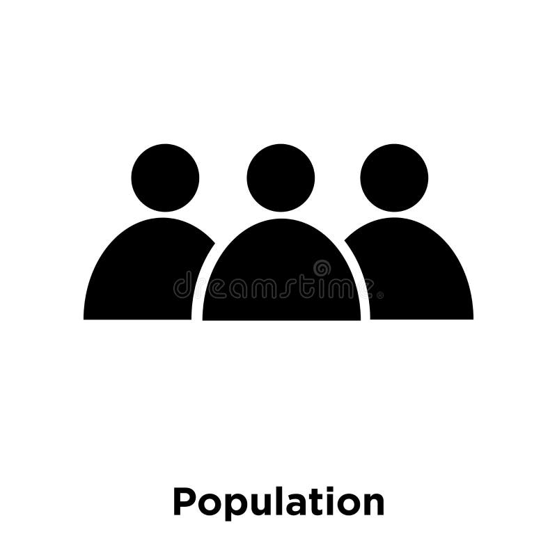 Population Icon Vector Sign and Symbol Isolated on White Background ...