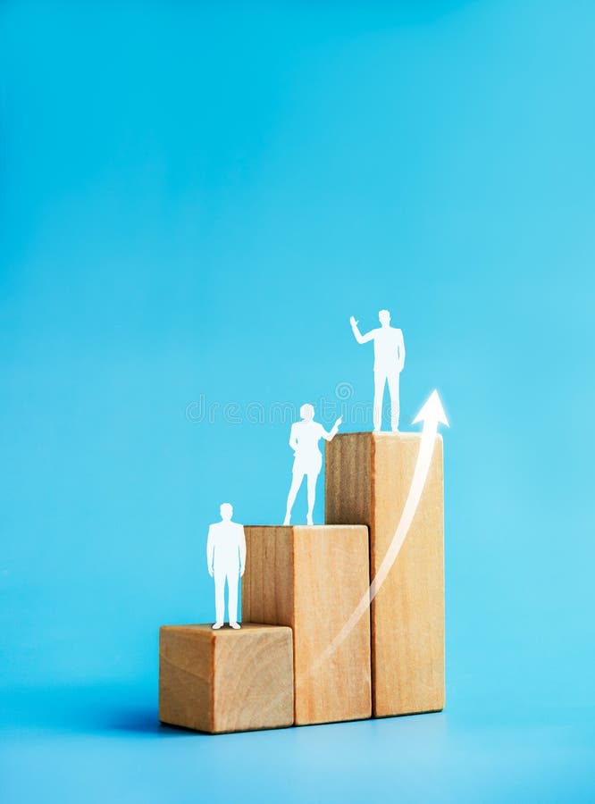 Population Increase, People Evolution Chart, Leadership Concept. Rise ...