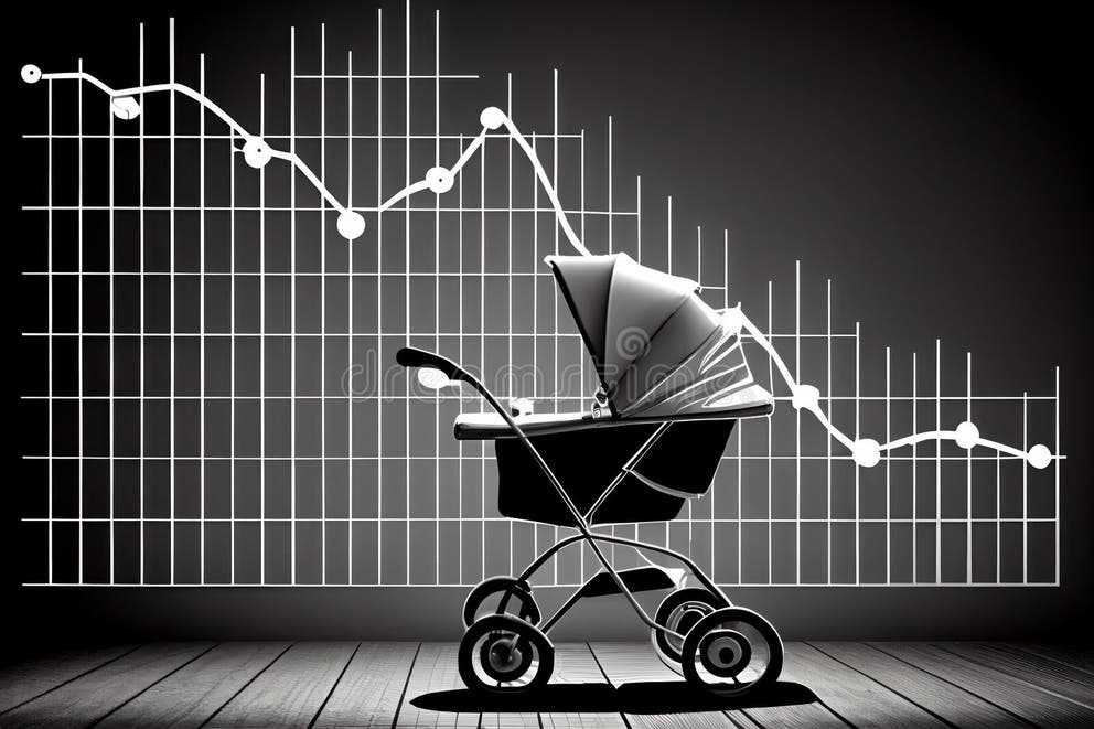 South Korea Fertility Rate Social Problem. Birth Rate is Decreasing and Declining Chart and ...