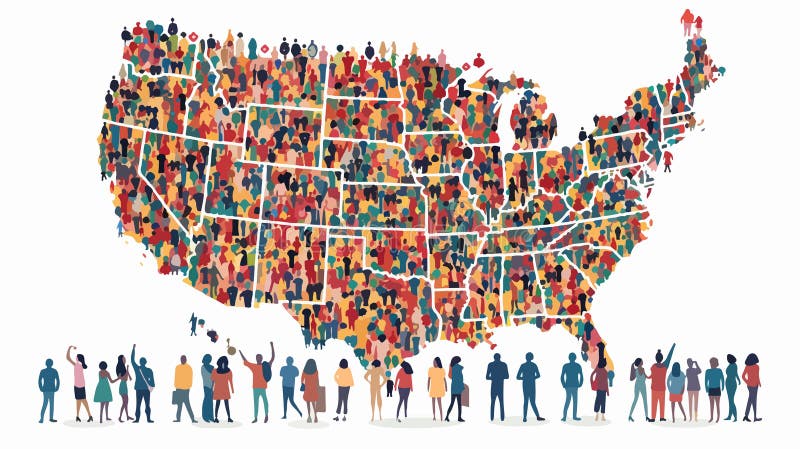 A Population Map of District of Columbia with Vibrant Representations ...