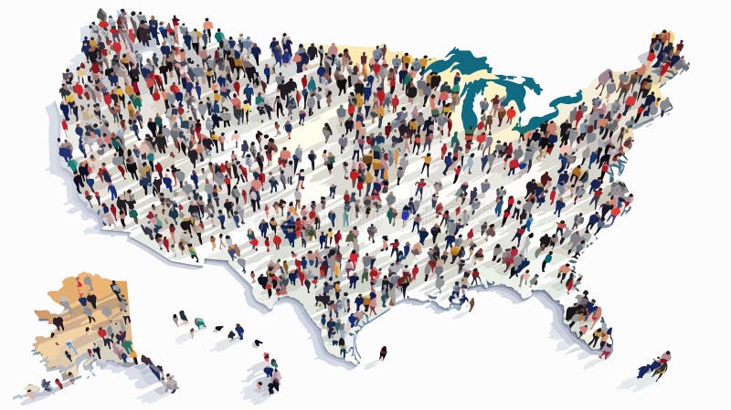 A Population Map of Florida, Displaying Large Groups of Data and ...