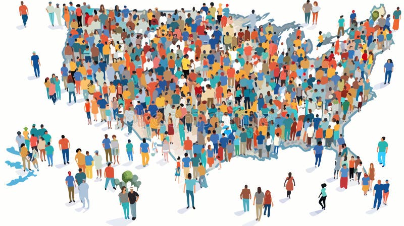 A Population Map of Florida, Displaying Large Groups of Data and ...