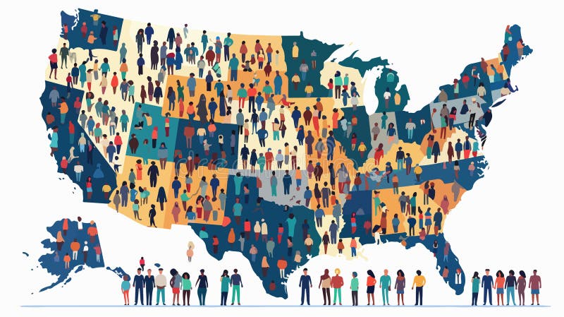 A Population Map of Georgia, Showcasing Data and Geographic Elements in ...