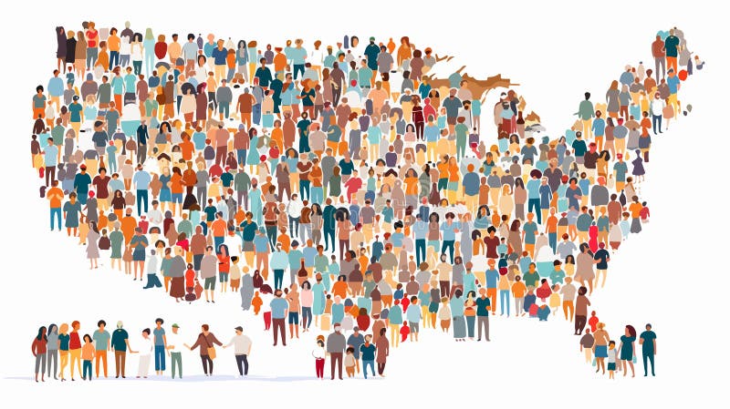 A Population Map of Kentucky, Featuring a Large Group of People ...