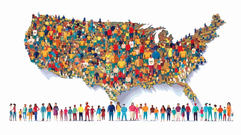 A Population Map of Kentucky, Featuring a Large Group of People ...