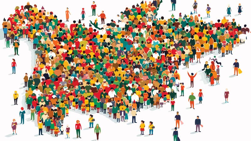 A Population Map of Lithuania, Featuring a Large Group of People ...