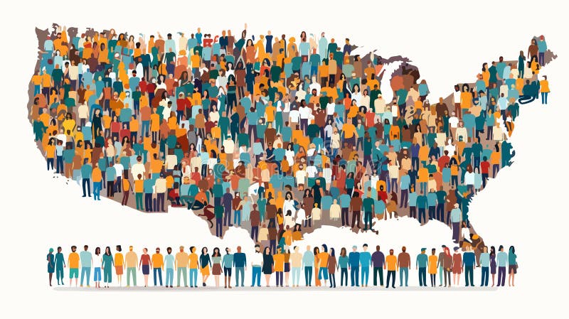 A Population Map of Minnesota, Featuring a Large Group of People ...