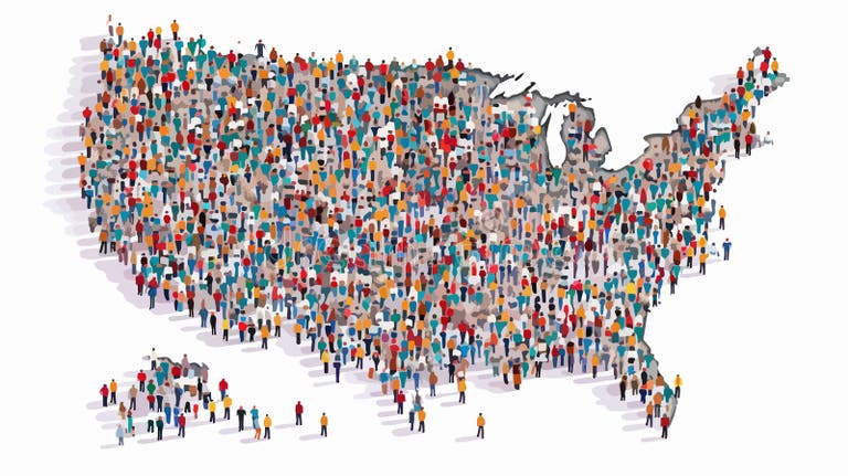 A Population Map of Oregon, Displaying Demographic Data with a Large ...