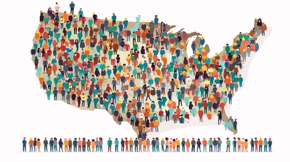 A Population Map of Oregon, Displaying Demographic Data with a Large ...