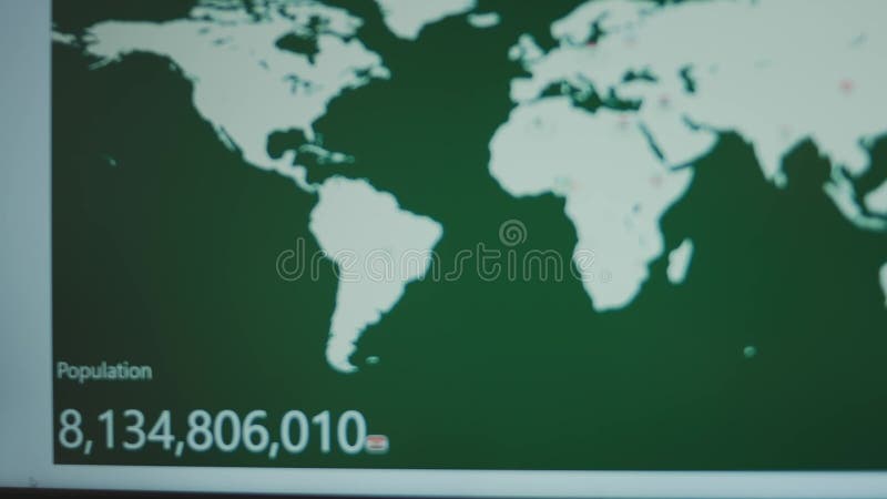 Population Number Growing on Laptop Screen. Interactive Counting of ...