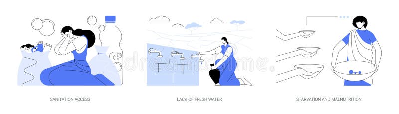 Starvation and Malnutrition Abstract Concept Vector Illustration. Stock ...