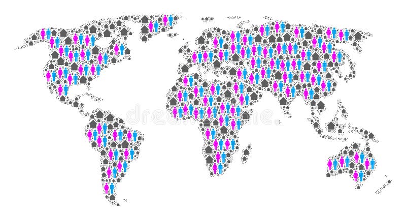 Family World Map stock vector. Illustration of house - 118743018