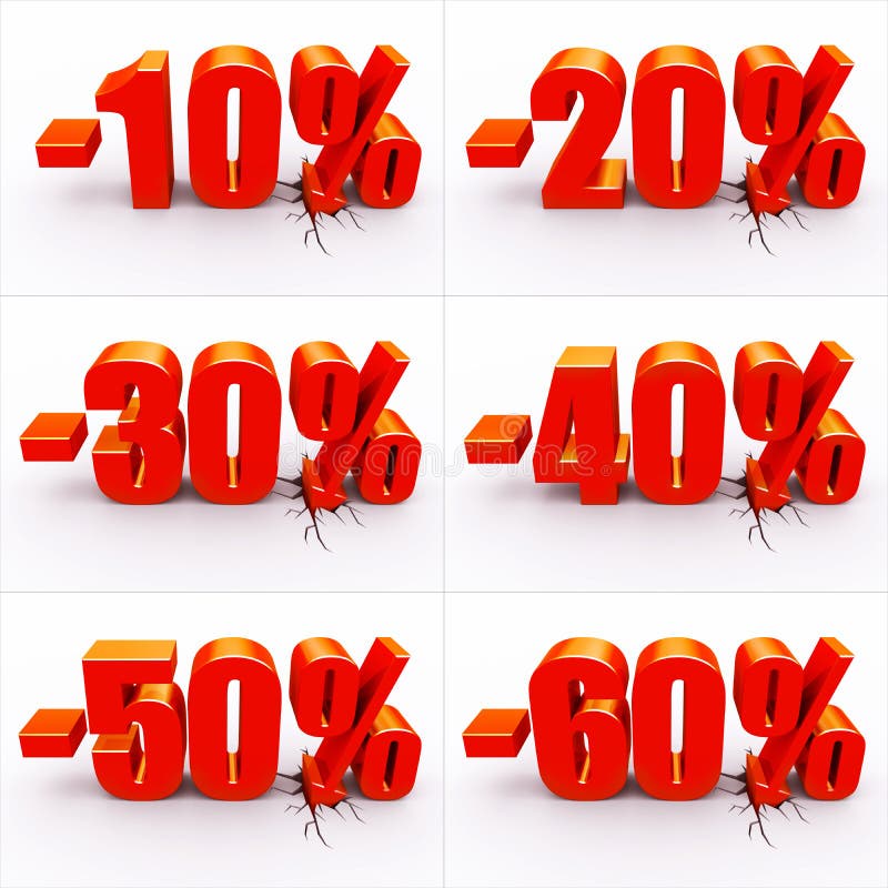 Por cento do disconto ilustração stock. Ilustração de baixo - 14673490