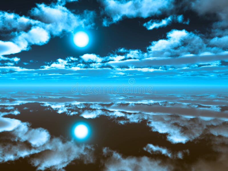 Por do sol azul foto de stock. Imagem de azul, paisagem - 2349362